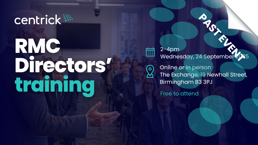 RMC Directors' Training - September - Centrick | Places to feel at home in